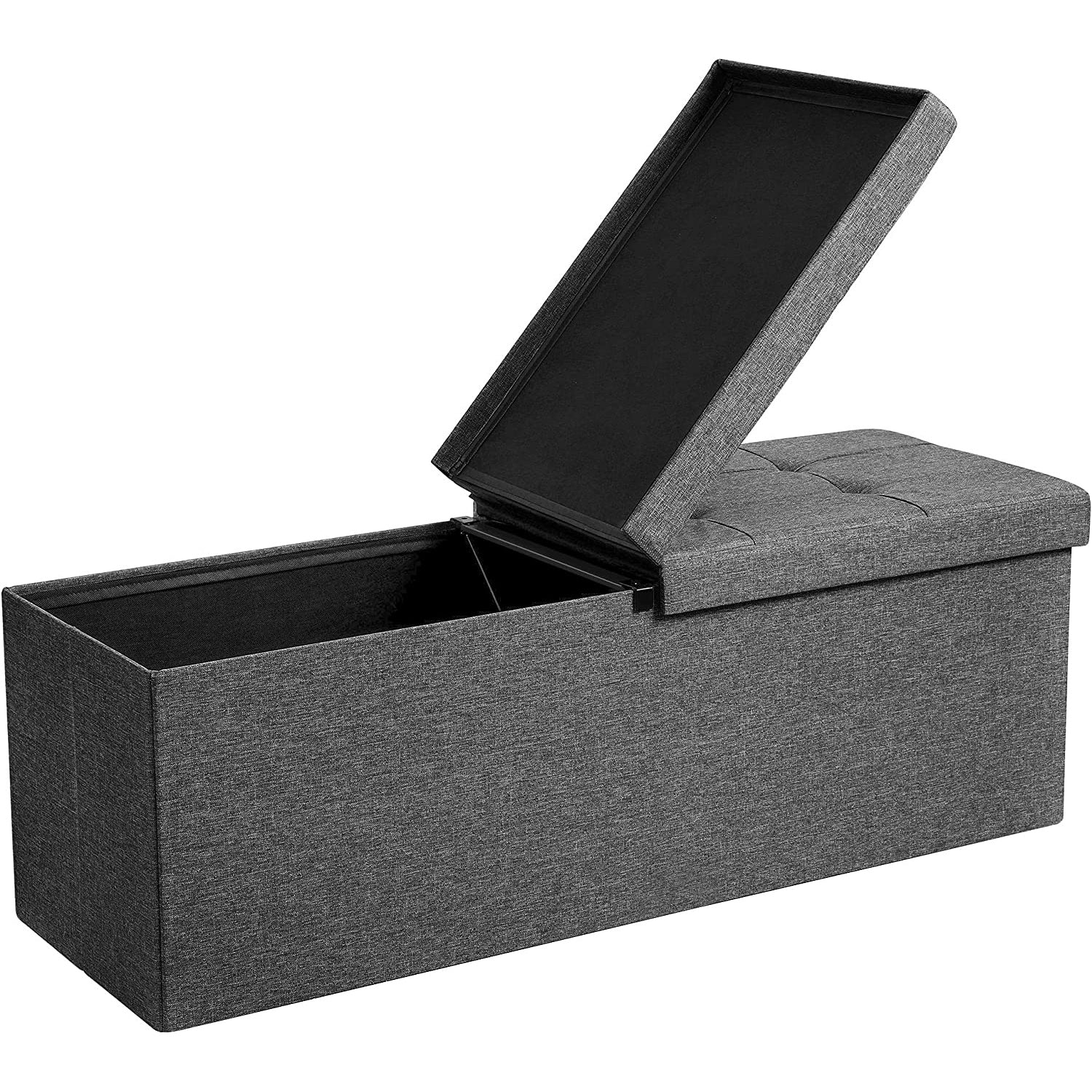 Puffe, zložljiva klop za shranjevanje 110 x 38 x 38 cm | SONGMICS ...